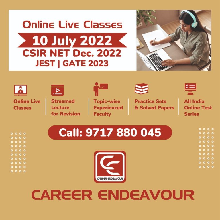 Csir Net Online Classes Dec 2022 | GATE 2023 | Career Endeavour