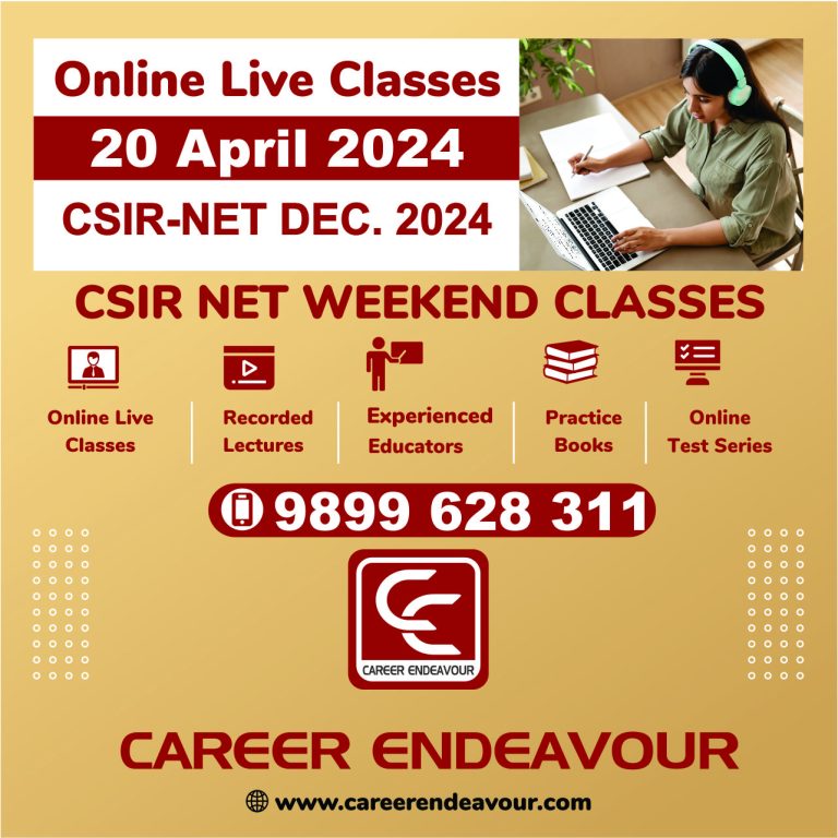 CSIR NET Weekend Classes Dec. 2024 | Online & Offline Classes