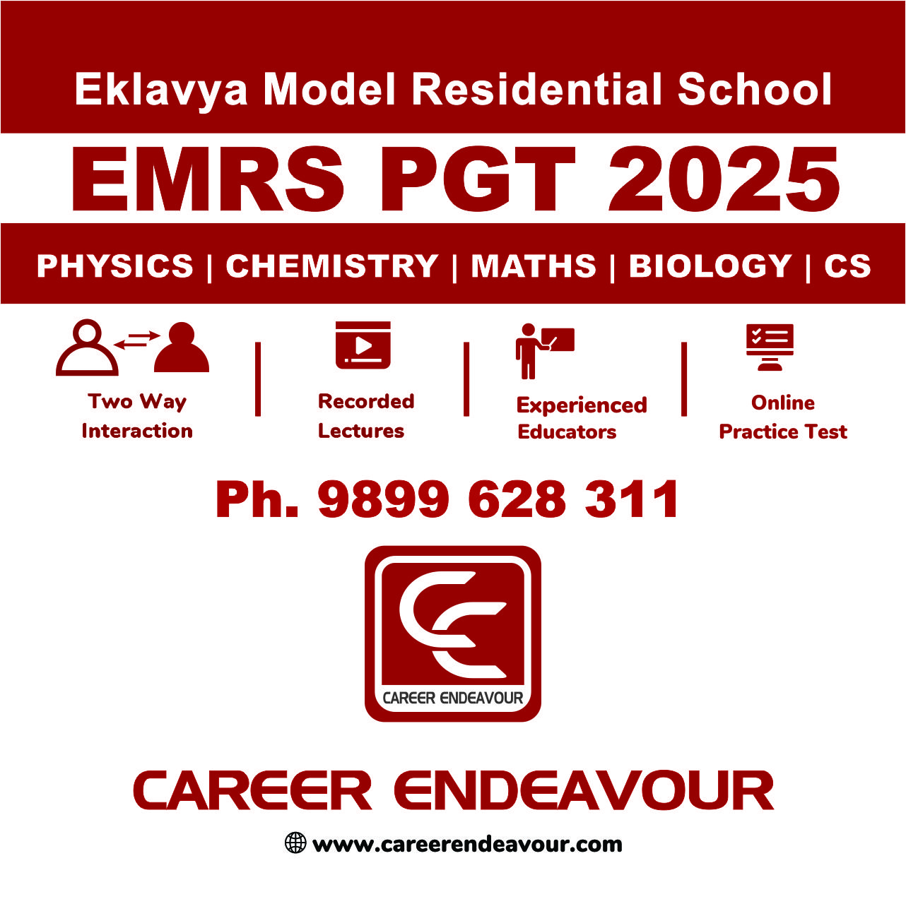 EMRS PGT Online Classes 2025 | Career Endeavour