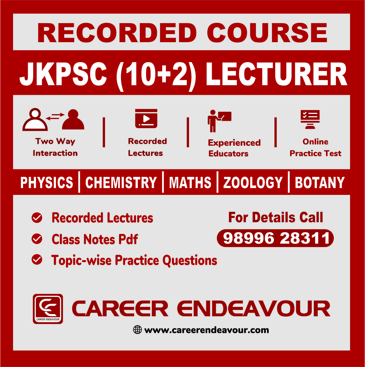 JKPSC 10+2 Lecturer Recorded Course